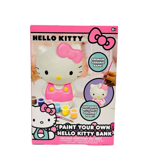 Hello Kitty | Art | Hello Kitty Ceramic Bank Painting Kit Pink And ...